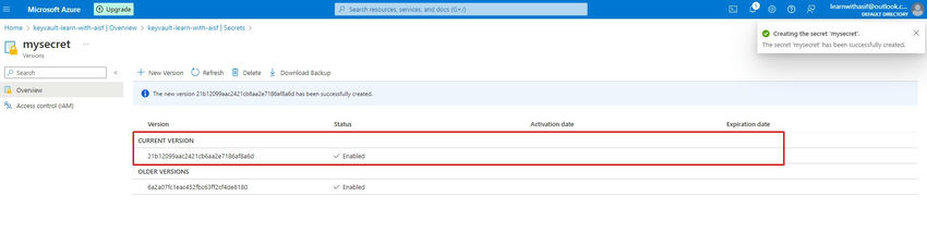Azure Key Vault Creation Rbac Setup User Addition Secret Management